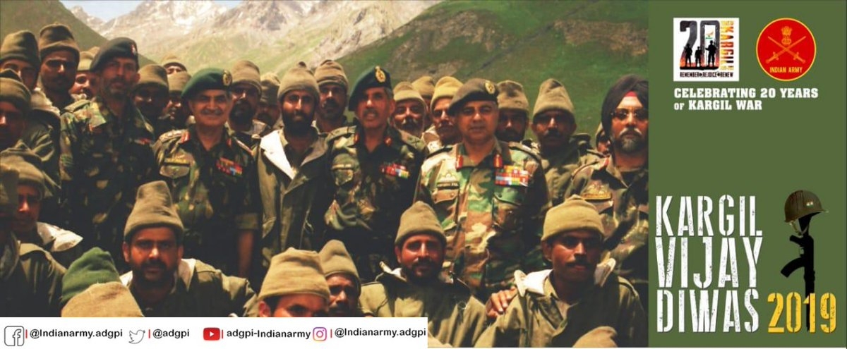 Each day this year celebrates the Victory at Kargil two decades ago ...