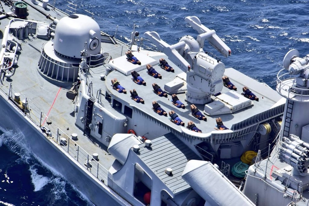 Complementing sea with serenity of health, INS Ranvir crew members ...