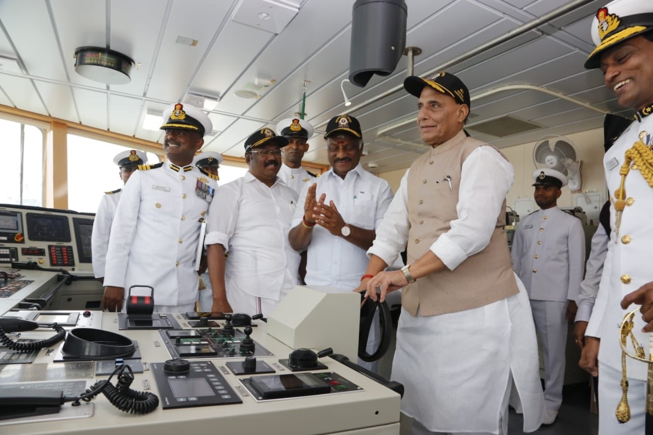 Boosting maritime security, Defence Minister Rajnath Singh commissioned ...