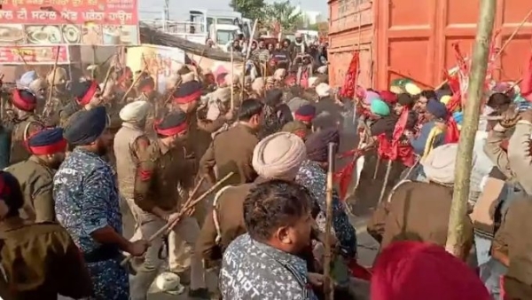 Protesting farmers lathi-charged in Punjab's Sangrur - NewsBharati