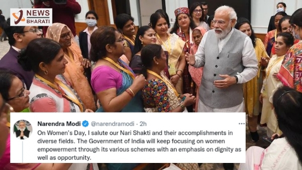 On International Womens Day Pm Modi Salutes Nari Shakti Newsbharati