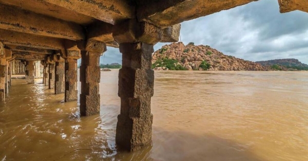 UNESCO heritage site Hampi goes partially under water - NewsBharati