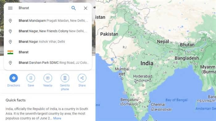Google Maps now shows ‘Bharat’ with the Indian flag - NewsBharati
