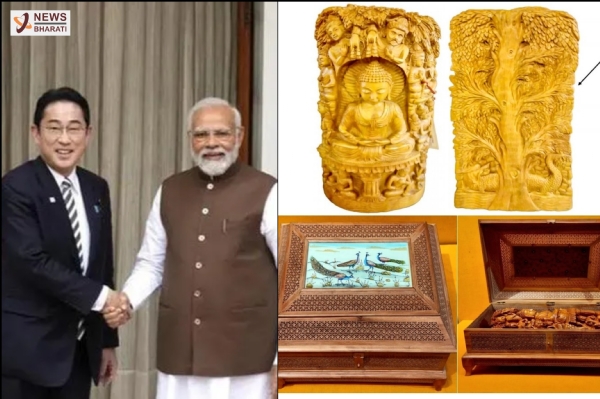 PM Modi gifts Sandalwood statue to Japan PM Kishida - NewsBharati