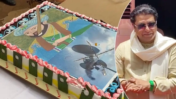 Raj Thackeray cuts birthday cake carrying - NewsBharati